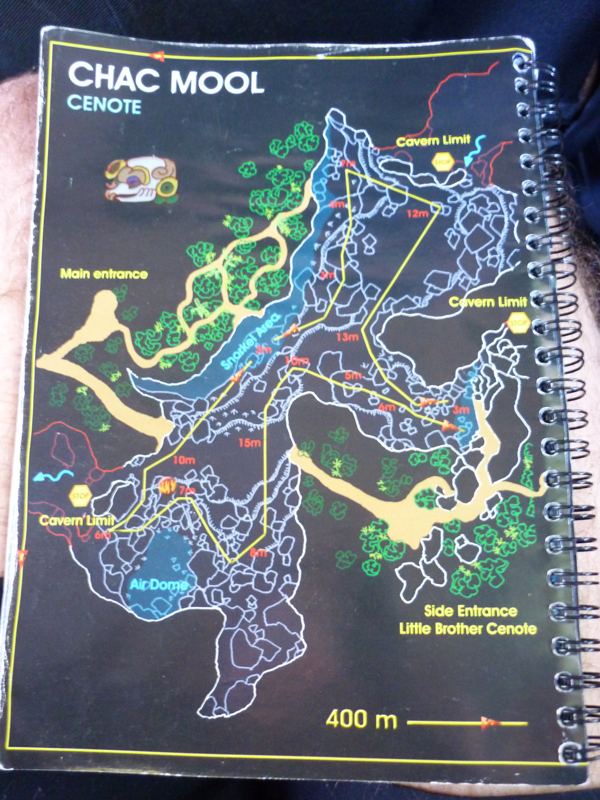 Map of the Little Brother cenote, Chac Mool - A Picture from Chac Mool ...